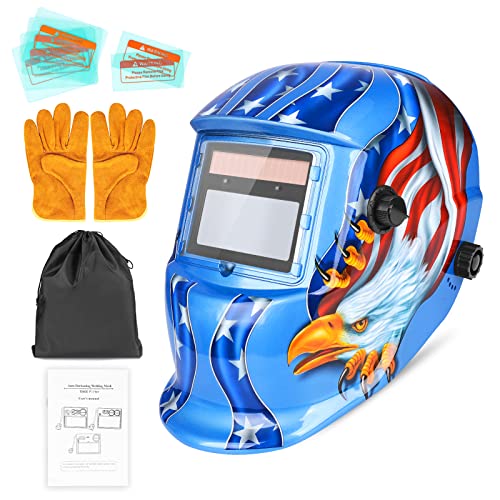 NDUUN Welding Helmet Auto Darkening True Color Hood with Adjustable Shade Range 4/9-13 for TIG MIG ARC Welder Mask