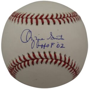 ozzie smith autographed st louis cardinals oml baseball hof fan