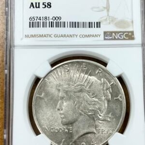 1924 S Peace Dollar $1 NGC AU-58