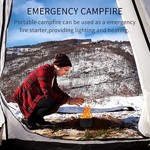 2 Pack Portable Campfire, Portable Fire Pit for Camping, 3-5 Hours of Burn Time Campfire in a Can for Picnics, Cooking and Party, Ideal White Elephant Gifts for Adults