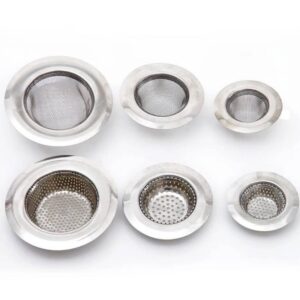 barabara kitchen sink strainer, stainless steel sink drain strainer, kitchen sink strainer basket, 6 pieces ideal for kitchen, bathroom, shower room.