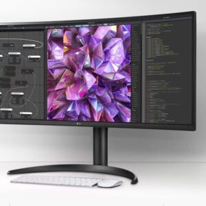 LG UltraWide QHD 34-Inch Curved Computer Monitor 34WQ73A-B, IPS with HDR 10 Compatibility, Built-In-KVM, and USB Type-C, Black