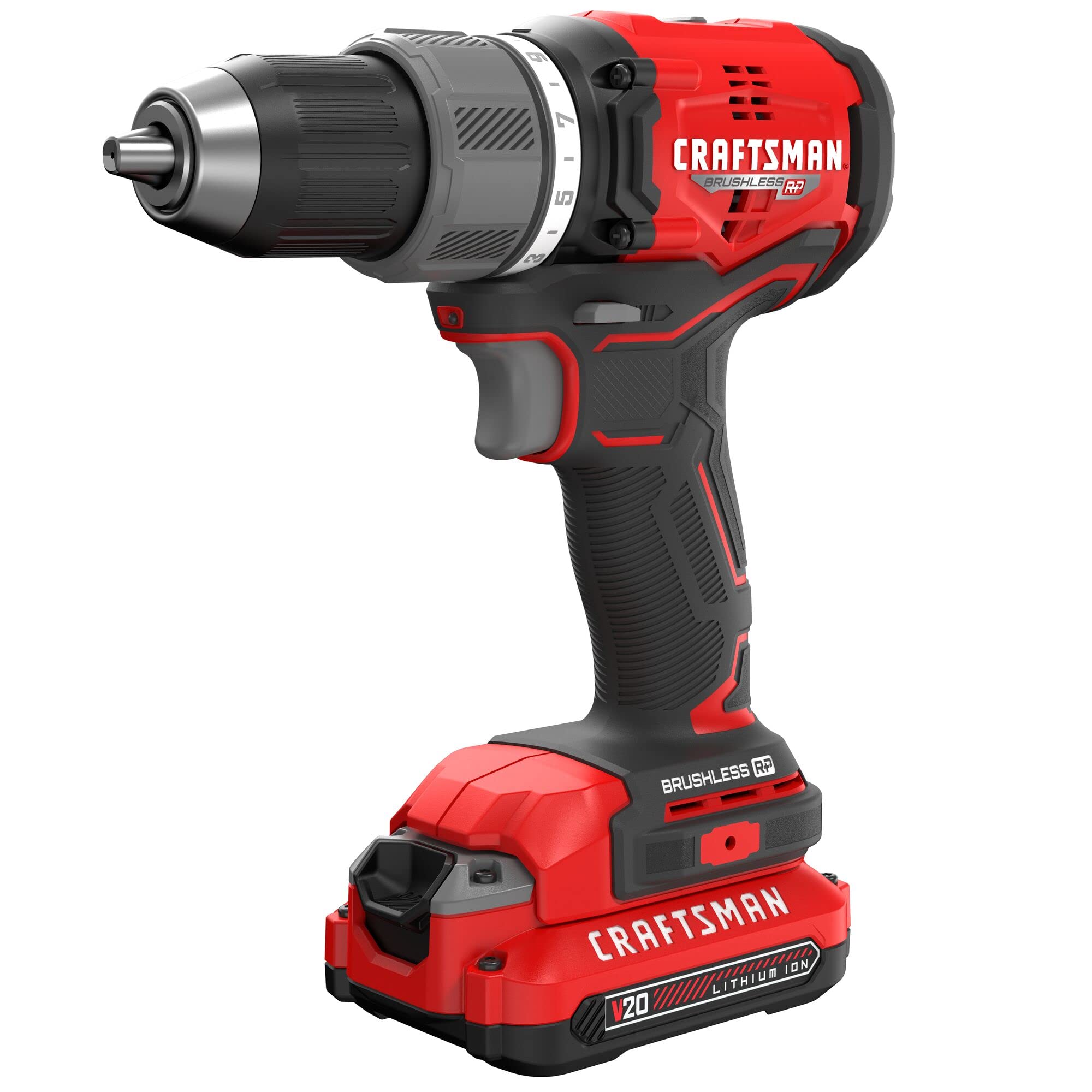 CRAFTSMAN RP+ Cordless Drill/Driver Kit, with 2 Batteries and Charger, Brushless (CMCD713C2)