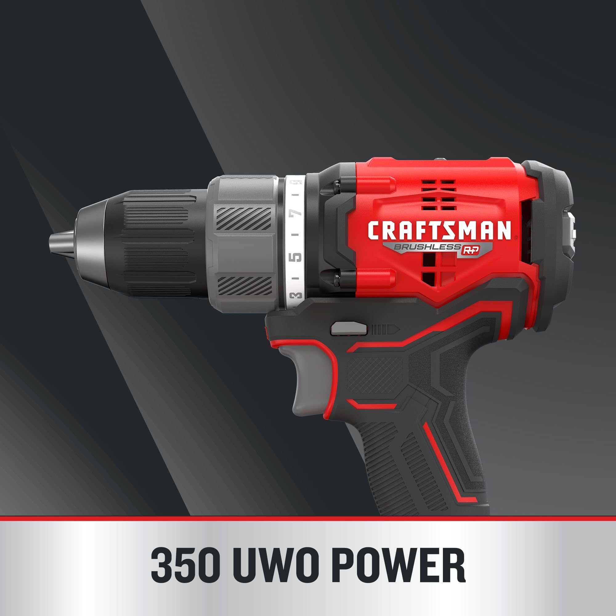 CRAFTSMAN RP+ Cordless Drill/Driver Kit, with 2 Batteries and Charger, Brushless (CMCD713C2)