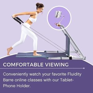 New! The Original Fluidity Barre + Bungee/Collar Kit + Tablet/Phone Holder + Free 30-Day Barre Online Classes Bundle