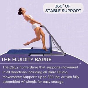 New! The Original Fluidity Barre + Bungee/Collar Kit + Tablet/Phone Holder + Free 30-Day Barre Online Classes Bundle