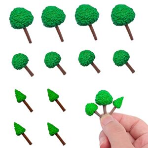 30PCS Model Trees Mixed Miniature Trees Mini Tree Model for Moss Bonsai DIY Crafts Fairy Garden Landscape Decor