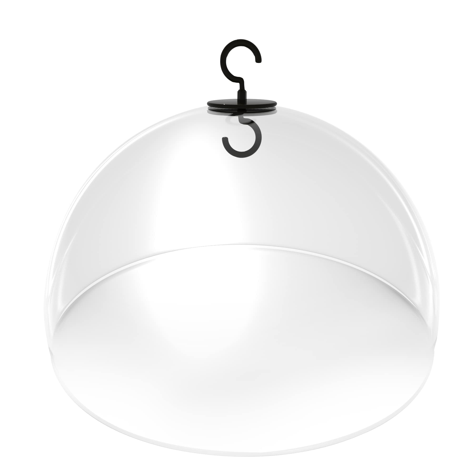 PFNRTH Squirrel Baffle for Shepherp's Hook, Or Squirrel Baffle for Hanging Bird Feeder,12" Clear Dome Protective Cover.