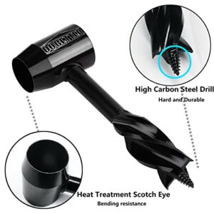 Dobetter Bushcraft Hand Auger Wrench, Survival Settlers Tool Bushcraft Auger, Scotch Eye Wood Auger Drill Bit for Camping and Hand Auger Wood Drilling -DBHAW3