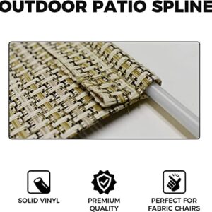 25 FT Vinyl 3/16 Outdoor Chair Spline, Sling Chair Spline, Sling Chair Replacement Spline, Patio Spline,Spline for Sling Chairs, Sling Back Chair Spline