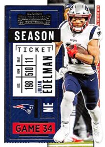 2020 panini contenders season ticket #43 julian edelman nm-mt patriots