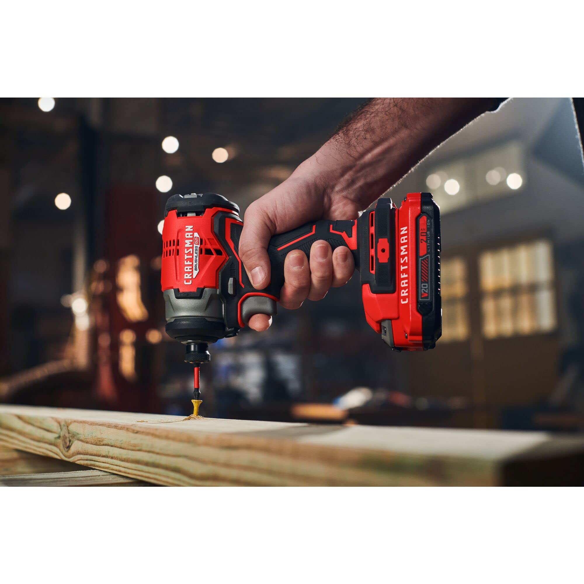 CRAFTSMAN V20 Cordless Impact Driver, 1/4 inch, Bare Tool Only (CMCF813B)