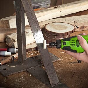 PHALANX 12V Cordless Rotary Tool Kit with Keyless Chuck, 6-Speeds 5000-32000RPM, 119 Accessories with Flex Shaft, Idea for Cutting, Grinding, Wood Carving- Include 2.0AH Battery, Charger