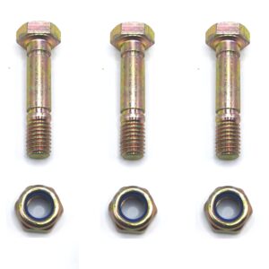 3 PK 710-0890 Shear Bolts and Nuts for MTD Craftsman Troy-Bilt Cub Cadet 710-0890A 910-0890A 910-0890 Two-Stage Snow Thrower Models (2004 & Prior) Includes Hex Nuts (1-1/2" x 5/16"-18)