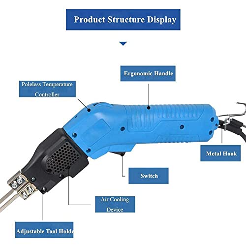 110V Electric Foam Cutter Knife Sponge Peral Foam Cutting Tool Groove Slotting Air-cooling Hot Heat Cutter Kit Blades (Air-cooled cutter)