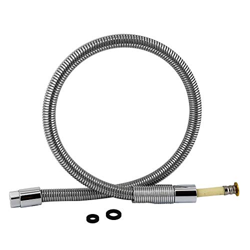 MaxSen Pre-rinse Sprayer Hose Stainless Steel Hose 38"(960mm) for Faucet Replacement Kit Brass Dish Spray Hose For Commercial Kitchen Sink Faucet