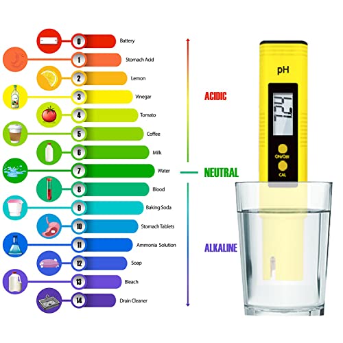 2 Pack pH Meter and TDS Meter, 0.05 pH High Accuracy Tester Pen, ± 2% Readout Accuracy Digital Water Quality Filter Pen, 0-9990ppm, Ideal Water Purity Test for Drinking Water, Aquariums, Hydroponics