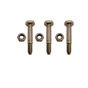 Cpartstore-Top 3-Pack 53200500 Shear Pin Bolts and Nuts Replaces Ariens 532002 03204300 51001600 510016 Snow Blowers