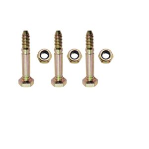 Cpartstore-Top 3-Pack 53200500 Shear Pin Bolts and Nuts Replaces Ariens 532002 03204300 51001600 510016 Snow Blowers