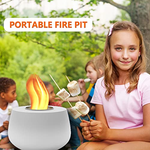 Tabletop Fire Pit, Smokeless Ethanol Alcohol Fire Pit, Portable Concrete Fire Bowl Pot, Indoor Outdoor Garden Patio Personal Fireplace, Home Decor, Long Time Burning Thanksgiving Day Chiristmas Gifts