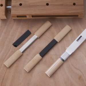 HERMIT TOOLS Wood Carving Tools with Sheath Woodworking Tool 5.1" Draw knife Wood Chisels Wood Draw Knife Woodworking Drawing Tools Fleshing Knife