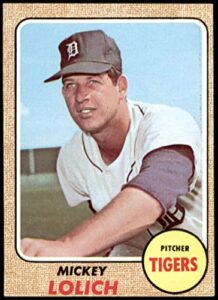 1968 topps # 414 mickey lolich detroit tigers (baseball card) vg/ex tigers