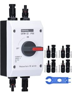 dihool solar panel disconnect switch, dc 30 amp pv solar isolator disconnect, dc1200v, ip66