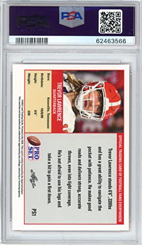 Graded 2021 Leaf Pro Set Trevor Lawrence #PS1 Rookie RC Football Card PSA 10 Gem Mint