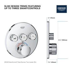 GROHE 291382430 Grohtherm Valve Trim, Matte Black