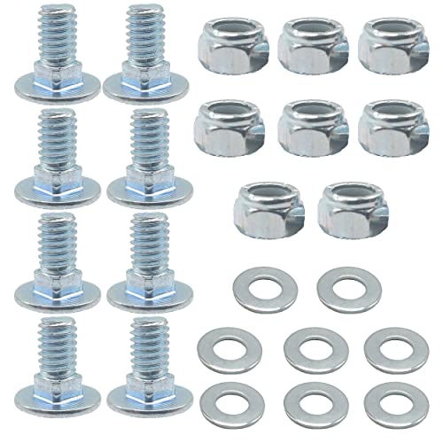 Set of 8, 784-5581A 784-5581 SnowBlowers Carriage Bolts & Nuts Kits Fits MTD 790-00117-0637 790-00120-0637 784-5581A-0637 Shave Plate Scraper Bar (5/16-18) 5/8"