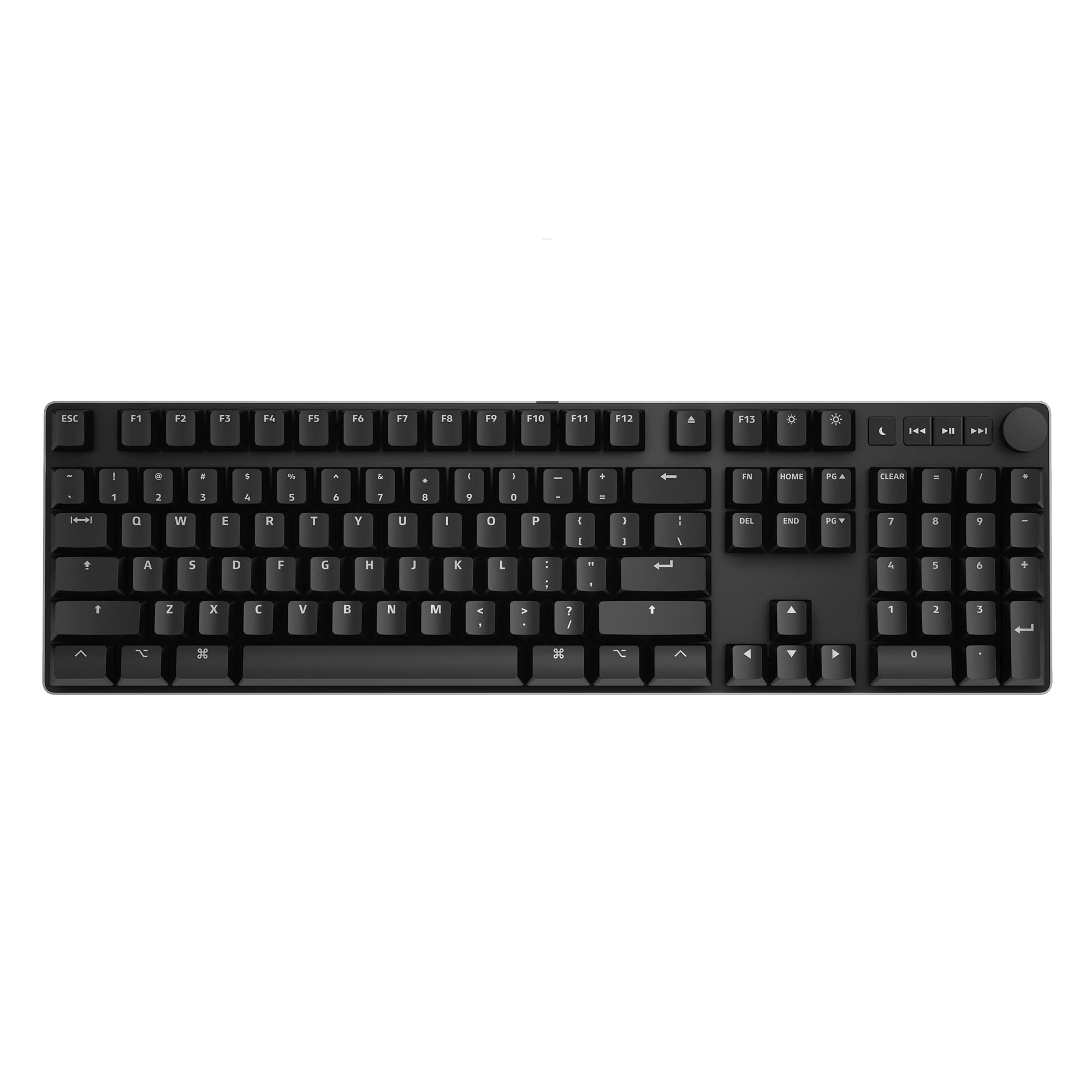 Das Keyboard MacTigr Wired Mechanical Keyboard for Mac – Cherry MX Red Switches & PBT Keycaps for Seamless Typing Experience – Sleek Low Profile - 100% Metal – 2-Port USB C Hub – Volume Knob, NKRO