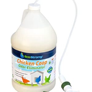 Eco Strong Chicken Coop Cleaner and Odor Eliminator, All Natural Deodorizer - Ready to Use - 128 oz w Sprayer