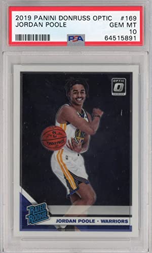 Graded 2019-20 Panini Donruss Optic Jordan Poole #169 Rookie RC Basketball Card PSA 10 Gem Mint