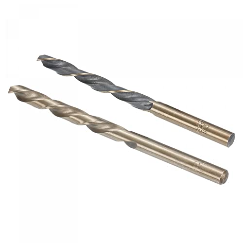 uxcell 6.2mm 6.3mm Drilling Dia Twist Drill Bits, High Speed Steel Cobalt Straight Shank Metric Twist Drill Bit 3pcs