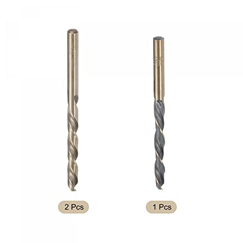 uxcell 6.2mm 6.3mm Drilling Dia Twist Drill Bits, High Speed Steel Cobalt Straight Shank Metric Twist Drill Bit 3pcs