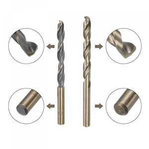 uxcell 6.2mm 6.3mm Drilling Dia Twist Drill Bits, High Speed Steel Cobalt Straight Shank Metric Twist Drill Bit 3pcs