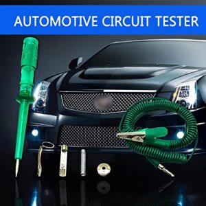 DWARFOO Automotive Circuit Tester, 6-24V Test Light with Extended Spring Test Leads & Sharp Piercing Probe, Electrical Tester, Circuit Breaker Detector, Automotive Fuse Tester for Various Vehicles