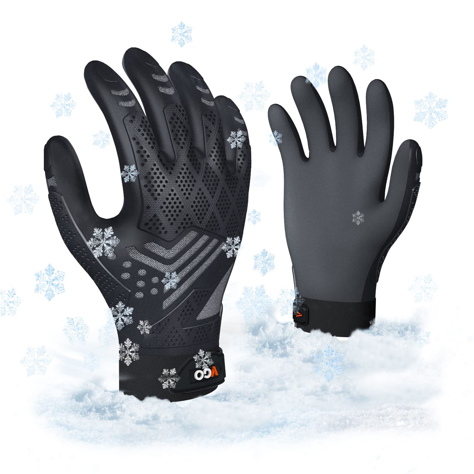 Vgo... NGG X1 Seamless Utility Gloves,Safety Work Gloves,Knuckle Impacted Mechanic Gloves(Size M,Black,TP1105)