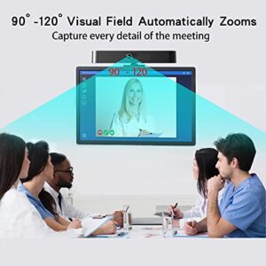 DOBVDLA Conference Room Camera System, 2K HD Video Calling with 4 Microphones, Wide Field of View Webcam, All-in-One Video Conferencing System for Huddle Meeting Room