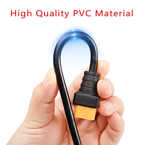 GINTOOYUN DC 8mm to XT60 Power Cable, 5Ft DC7909 7.9mm x 5.5mm Female to XT-60 Male Adapter Cord for for Solar Panels Portable Power Station 14AWG 1.5m