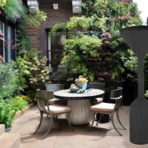 CoverFml Patio Heater Cover with Zipper and Storage Bag,Waterproof Outdoor Heater Covers 420D Dustproof Wind-Resistant Sunlight-Resistant Snow-Resistant Black (95"HX34"DX18.5"B Dumbbell)