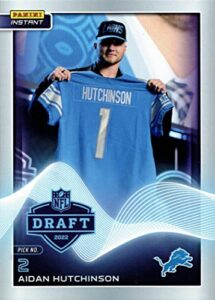 2022 panini instant draft night football #2 aidan hutchinson rookie card lions