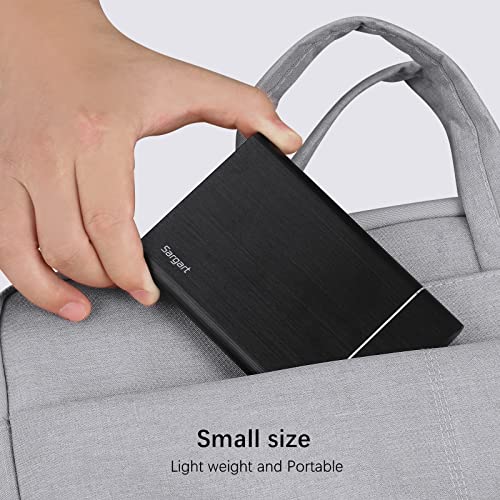 Sargart 640GB Ultra Slim Portable External Hard Drive USB3.0 HDD Storage for PC, Mac, Desktop, Laptop, Chromebook, Xbox One, Xbox 360, PS4 (Black)