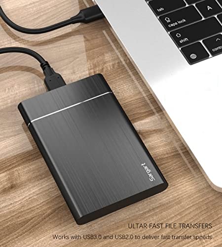 Sargart 640GB Ultra Slim Portable External Hard Drive USB3.0 HDD Storage for PC, Mac, Desktop, Laptop, Chromebook, Xbox One, Xbox 360, PS4 (Black)