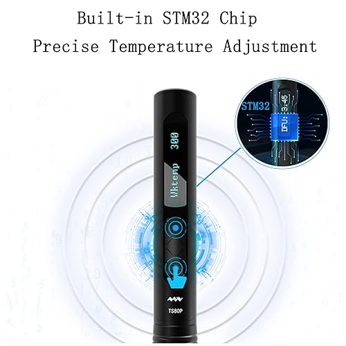 Mini Soldering Iron Kit, TS80P Solder B02 Tip, Heats Up Fast,Original Smart Welding Tool,USB Programmable, with STM32 Chip, 36W Portable DIY Welder Electric Tools,OLED Display,Auto Sleep Mode