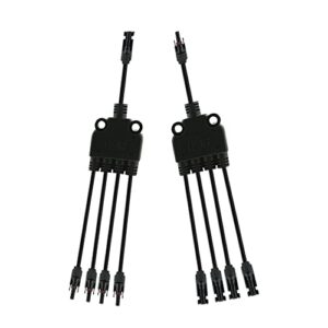 kedakeji 1 pair solar y connector solar panel parallel connectors 1 to 4 solar connector solar cable wire plug tool kit (m/ffff and f/mmmm)