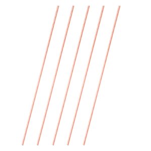 tynulox 5pcs 15 gauge pure electrode copper round rod 1.5mm dia 10" length bare copper cu metal rod for metal craft hobbies