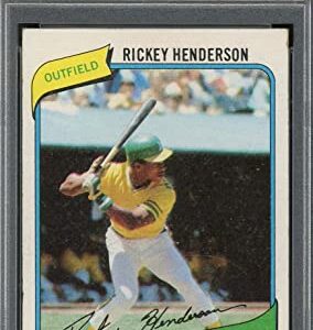 Rickey Henderson 1980 Topps Baseball Rookie Card RC #482 Graded PSA 5