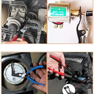 4pcs Hose Clamp Pliers Set,Fuel Line Pliers Set with Case,Hose Removal Plier,Fuel Filter Caliper,Hose Pipe Clamp Plier,Hose Grip Pliers for Automotive Coolant Fuel Oil Water Pipe Repair Tools