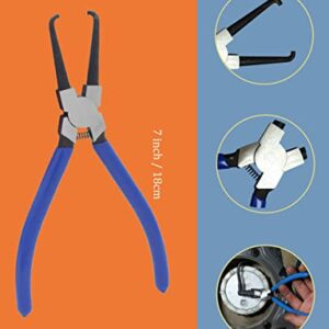 4pcs Hose Clamp Pliers Set,Fuel Line Pliers Set with Case,Hose Removal Plier,Fuel Filter Caliper,Hose Pipe Clamp Plier,Hose Grip Pliers for Automotive Coolant Fuel Oil Water Pipe Repair Tools